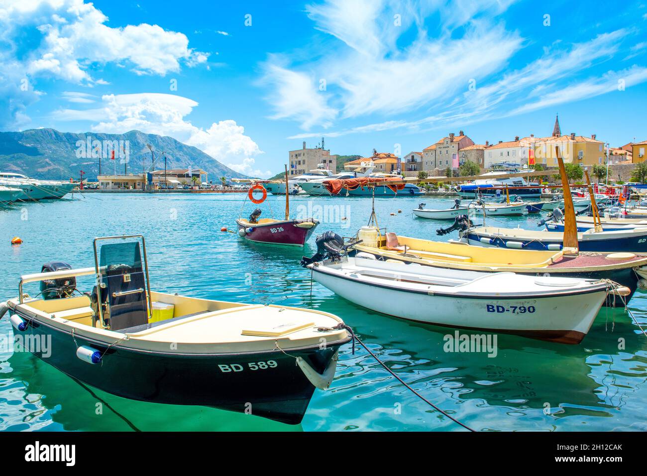 Budva, Montenegro - June 30, 2021: Beautiful panoramic summer landscape ...