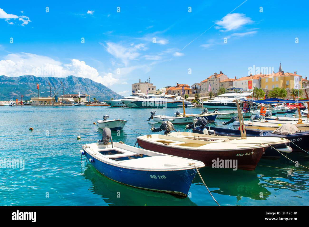 Budva, Montenegro - June 30, 2021: Beautiful panoramic summer landscape ...