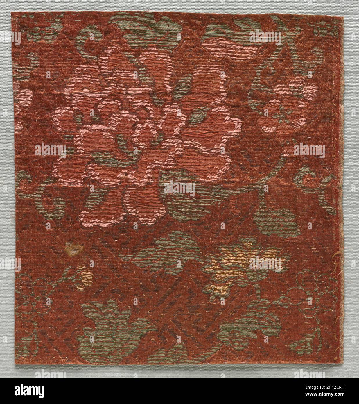 Textile Fragment, 1800s. Japan, 19th century. Silk; overall: 26.7 x 28. ...