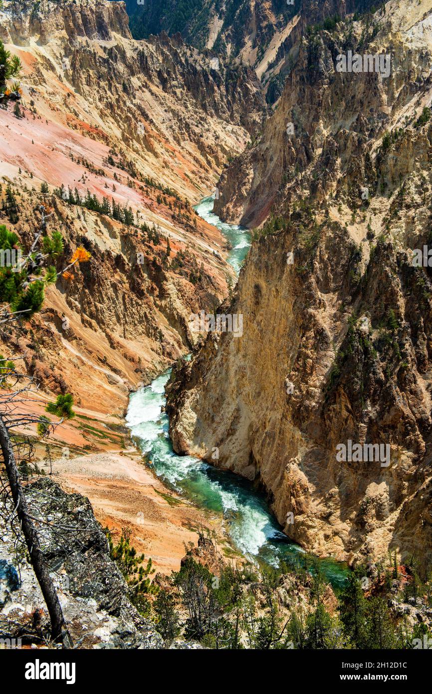 Grand Canyon of the Yellowstone from Inspiration Point, Yellowstone ...