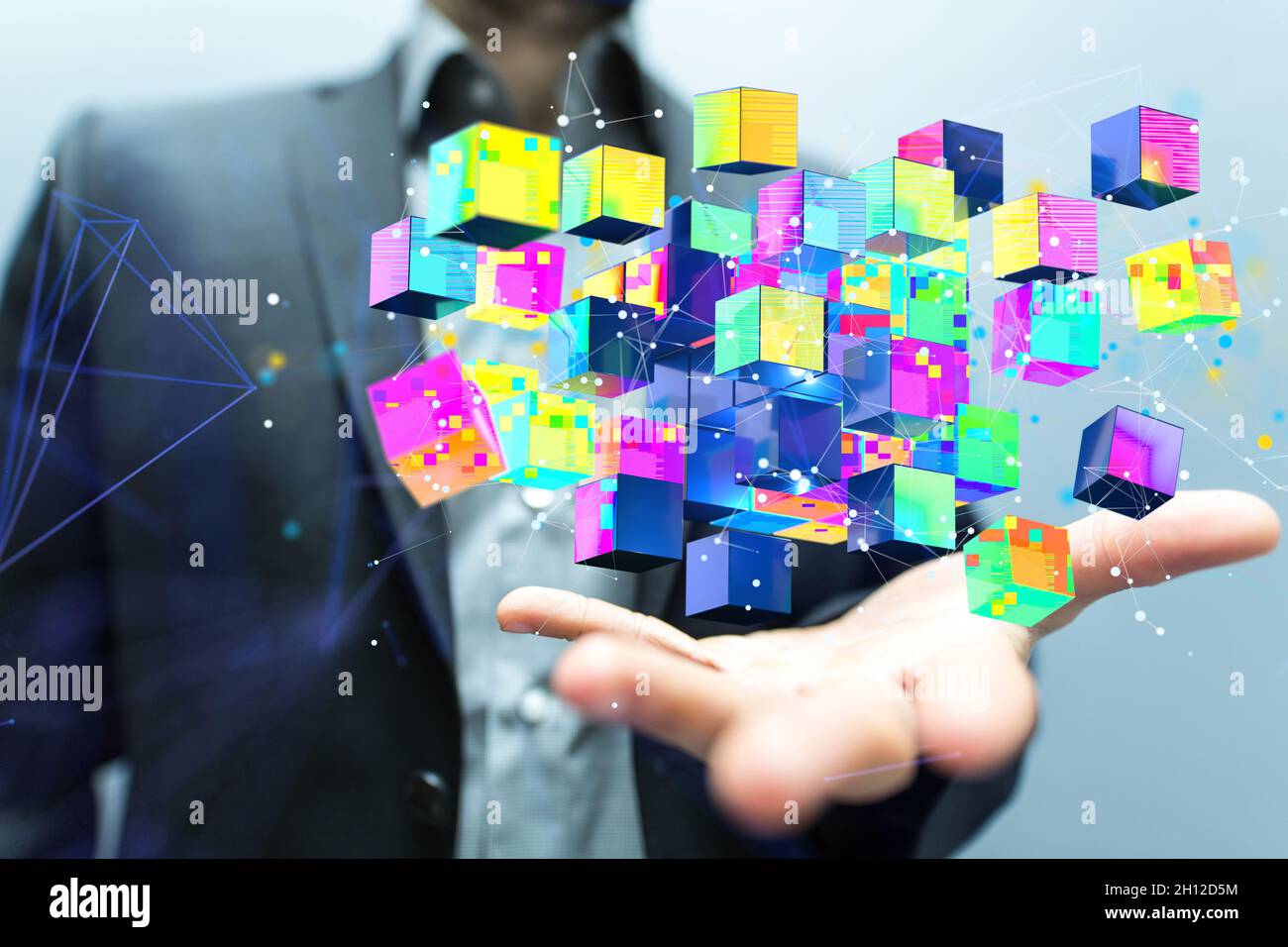 Data Internet infrastructure concept, Abstract technology background ...