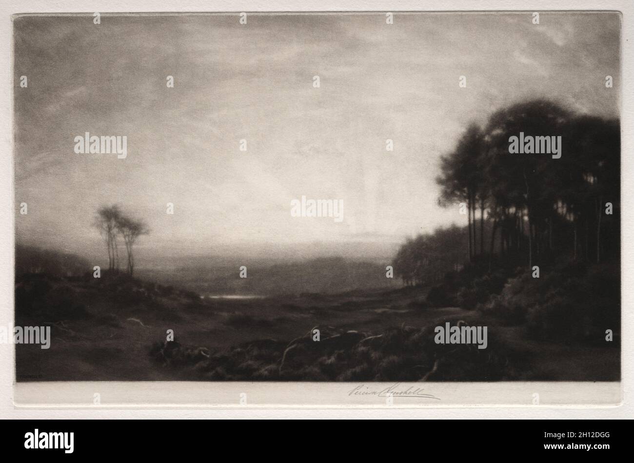 Landscape. George Percival Gaskell (British, 1868-1934). Mezzotint ...