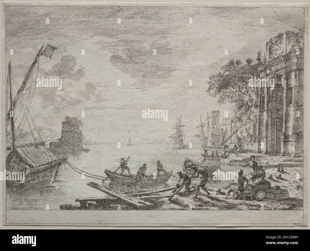 The Sunset, 1600s. France, 17th century. Etching Stock Photo - Alamy