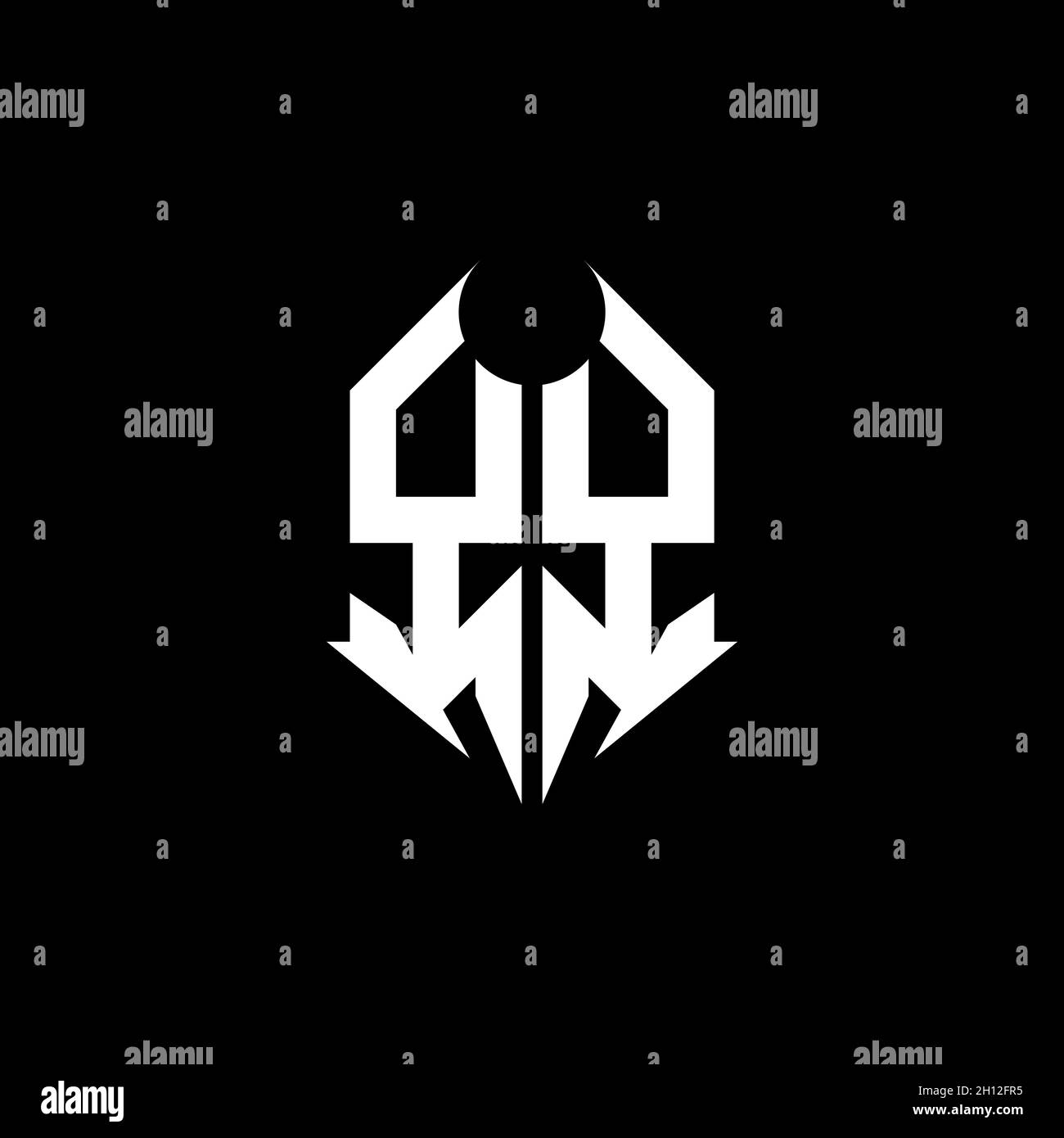 YY Monogram logo letter with metal shape style design template on black ...