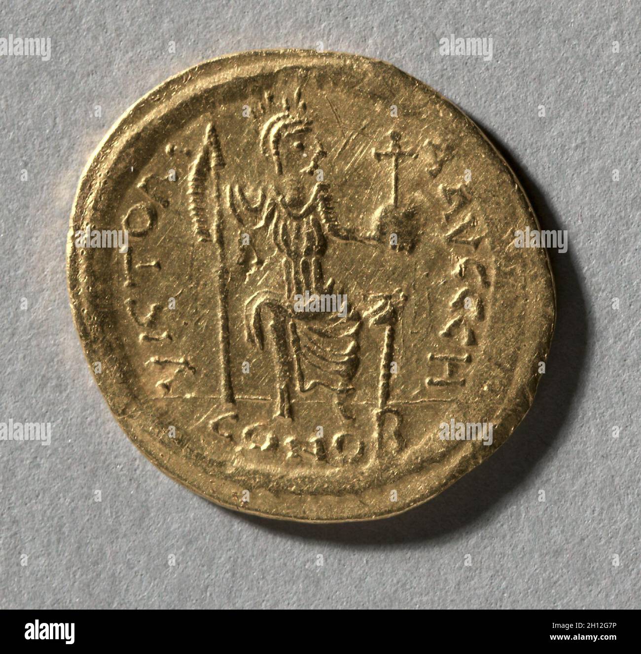 Solidus of Justin II, 565-578. Byzantine, 6th century. Gold; diameter ...