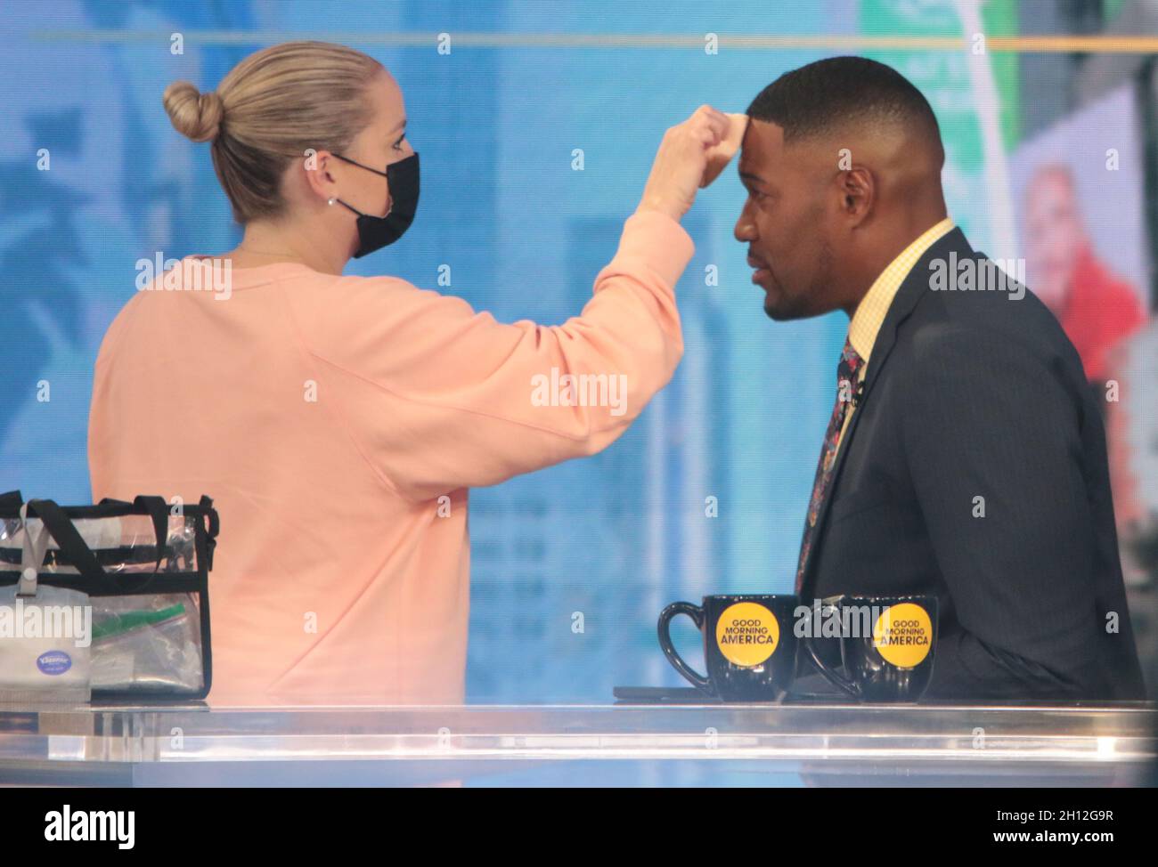October 14, 2021.Rob Marciano on Good Morning America in New York ...