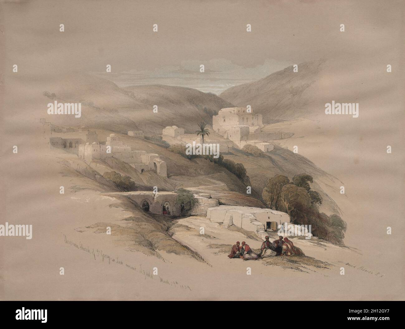 Christian Church of St. George at Ludd, ancient Lydda, 1839. David ...