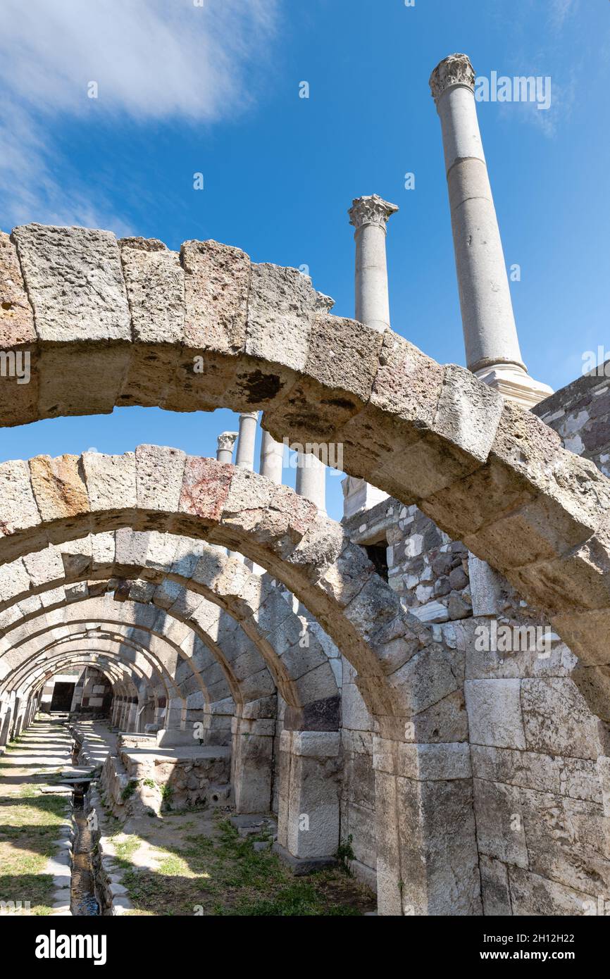 Agora of Smyrna in Izmir city, Turkey. Alternatively known as the Agora ...