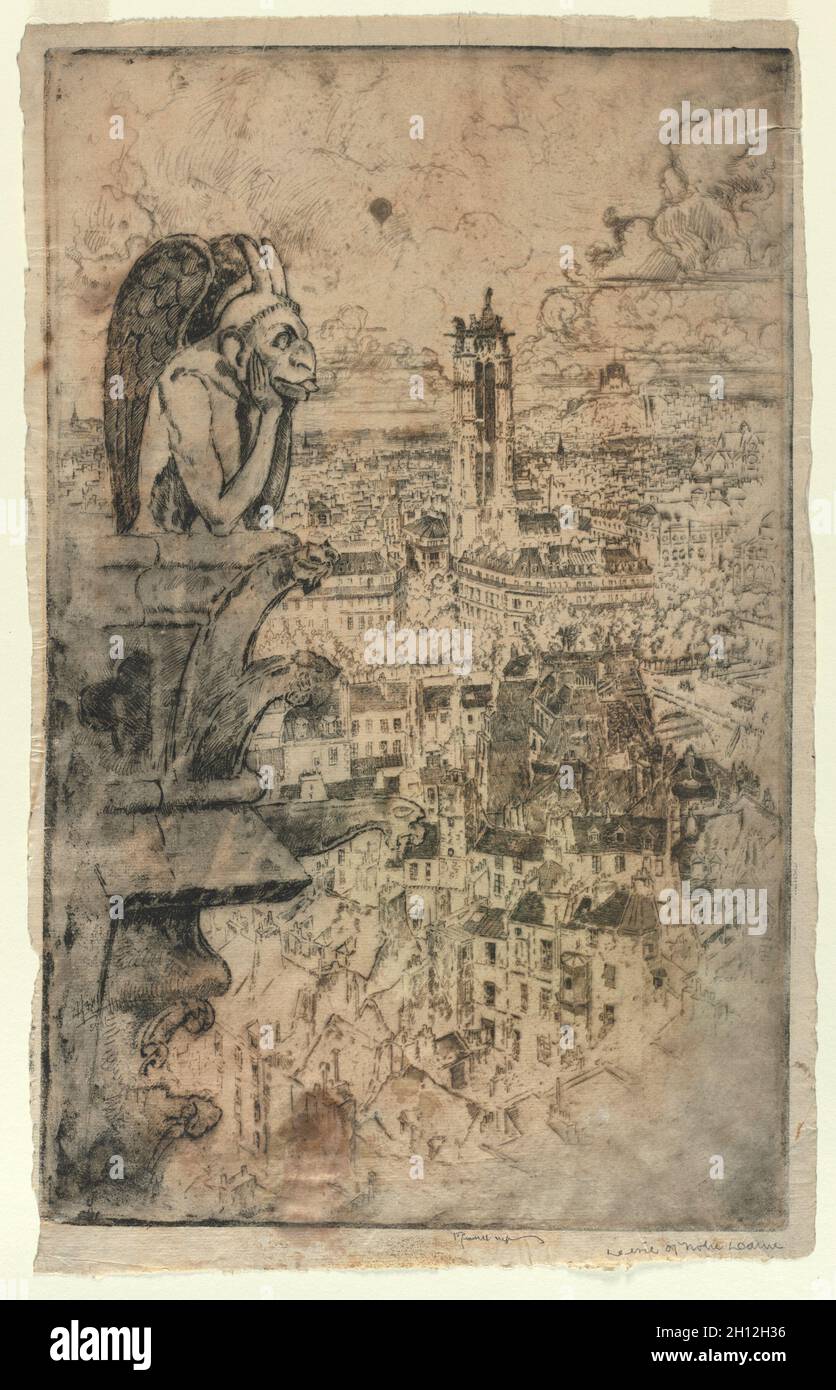 Le Stryge, 1893. Joseph Pennell (American, 1857-1926). Etching Stock ...