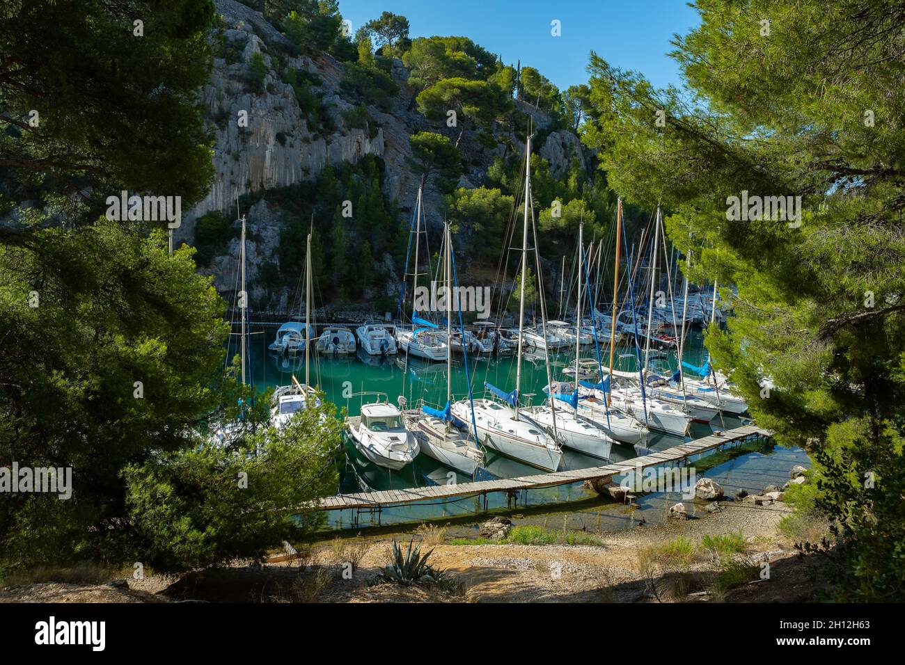 Calanque de Port Miou near Cassis Fishing Village. Calanques National ...