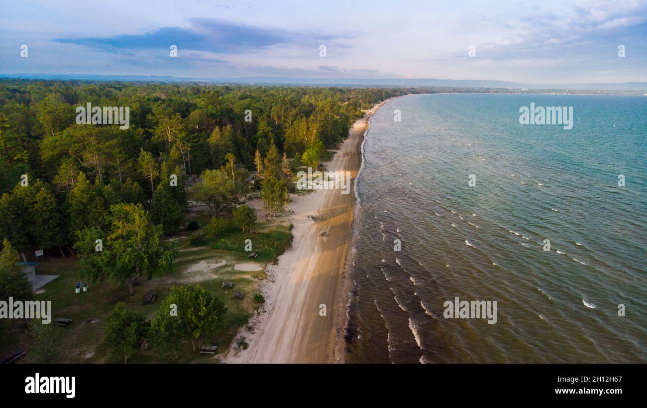 Aerial view of Wasaga Beach, Canada Stock Photo - Alamy