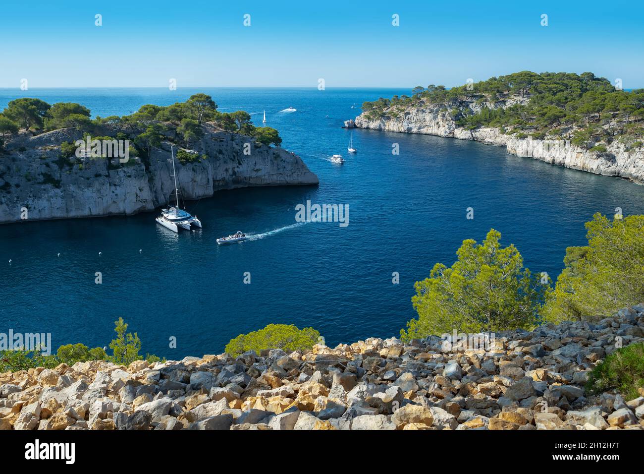Calanque de Port Miou near Cassis Fishing Village. Calanques National ...