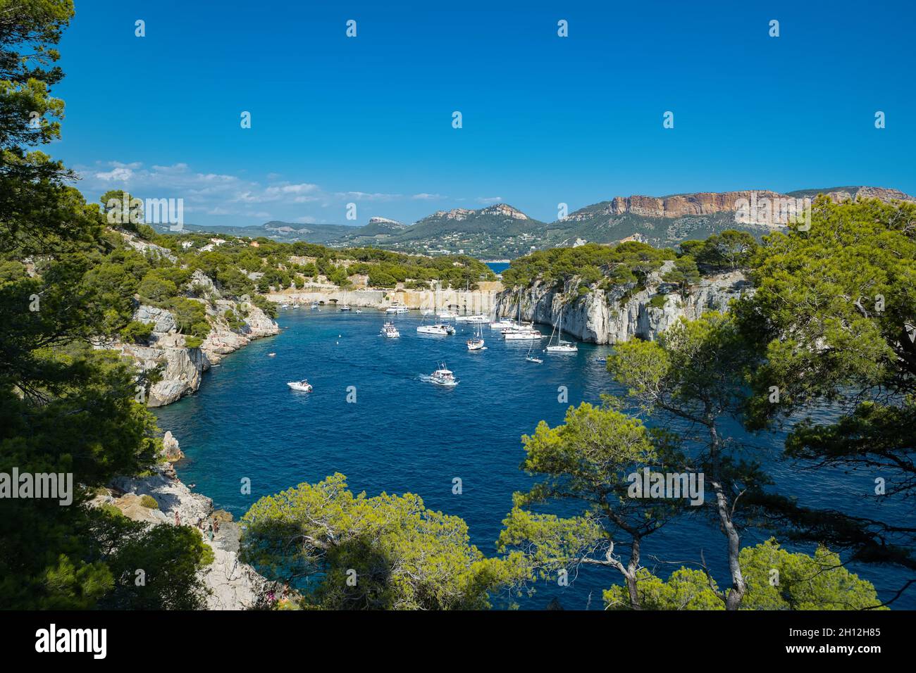 Calanque de Port Miou near Cassis Fishing Village. Calanques National ...