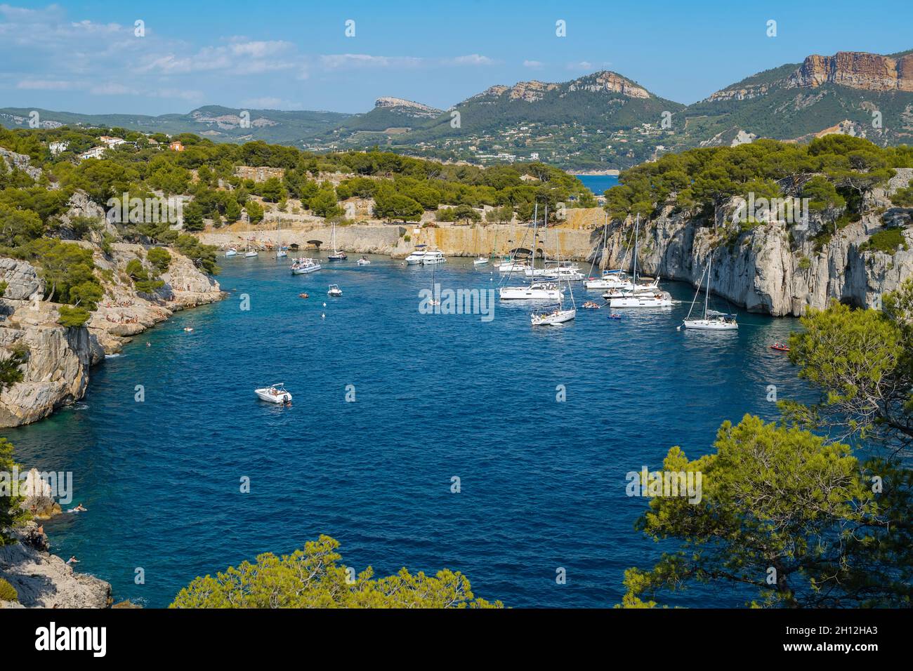 Calanque de Port Miou near Cassis Fishing Village. Calanques National ...