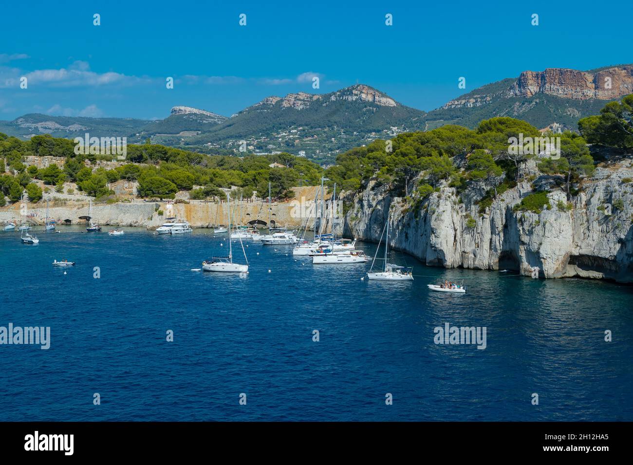 Calanque de Port Miou near Cassis Fishing Village. Calanques National ...