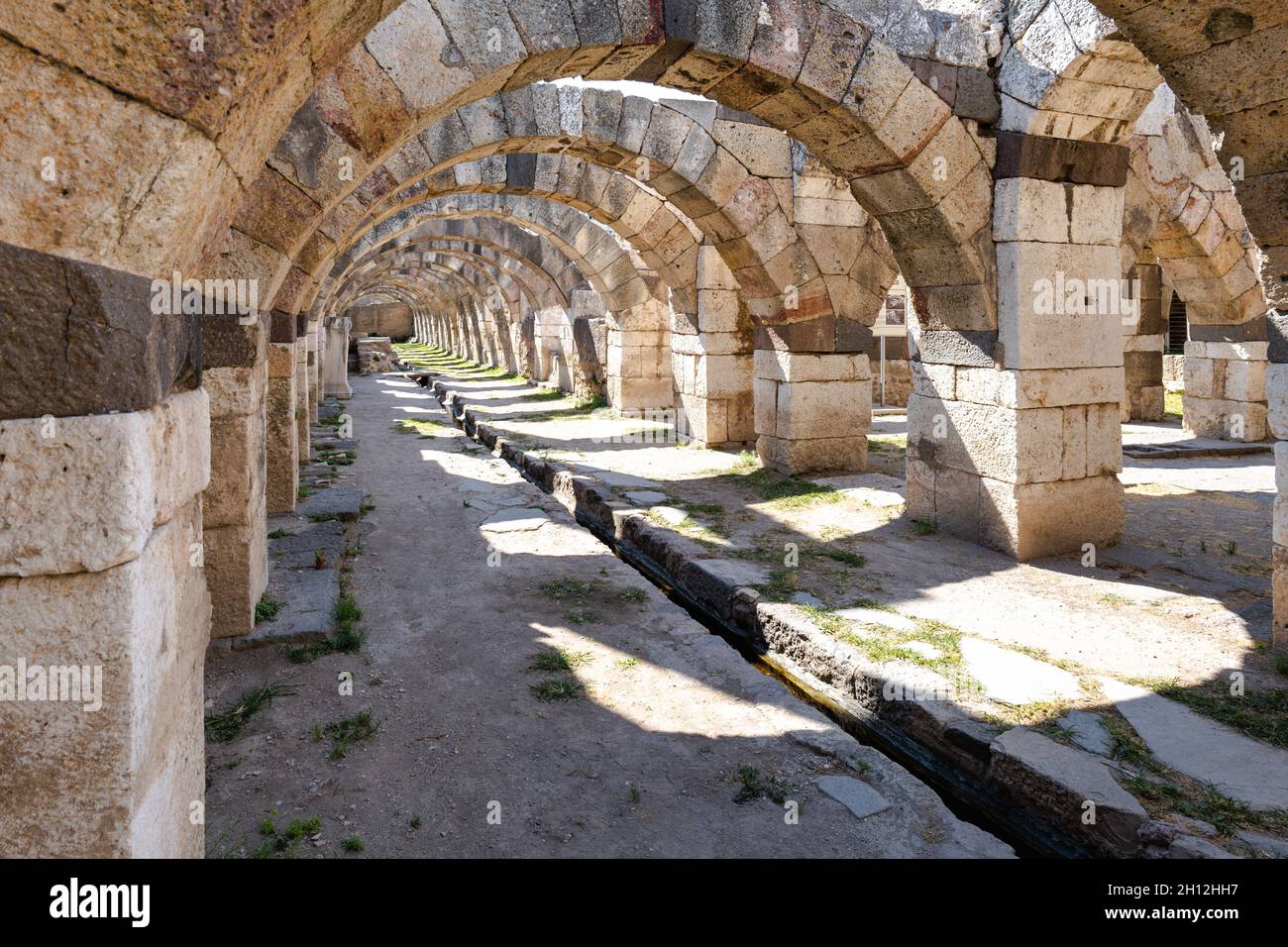 Agora of Smyrna in Izmir city, Turkey. Alternatively known as the Agora ...