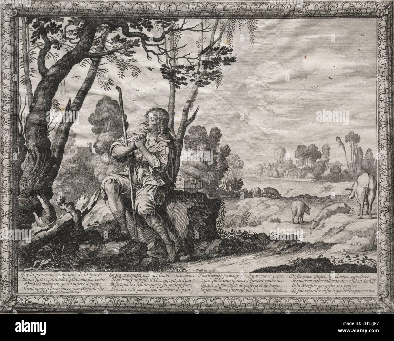 The Prodigal Son: The Prodigal Tending the Pigs. Abraham Bosse (French ...