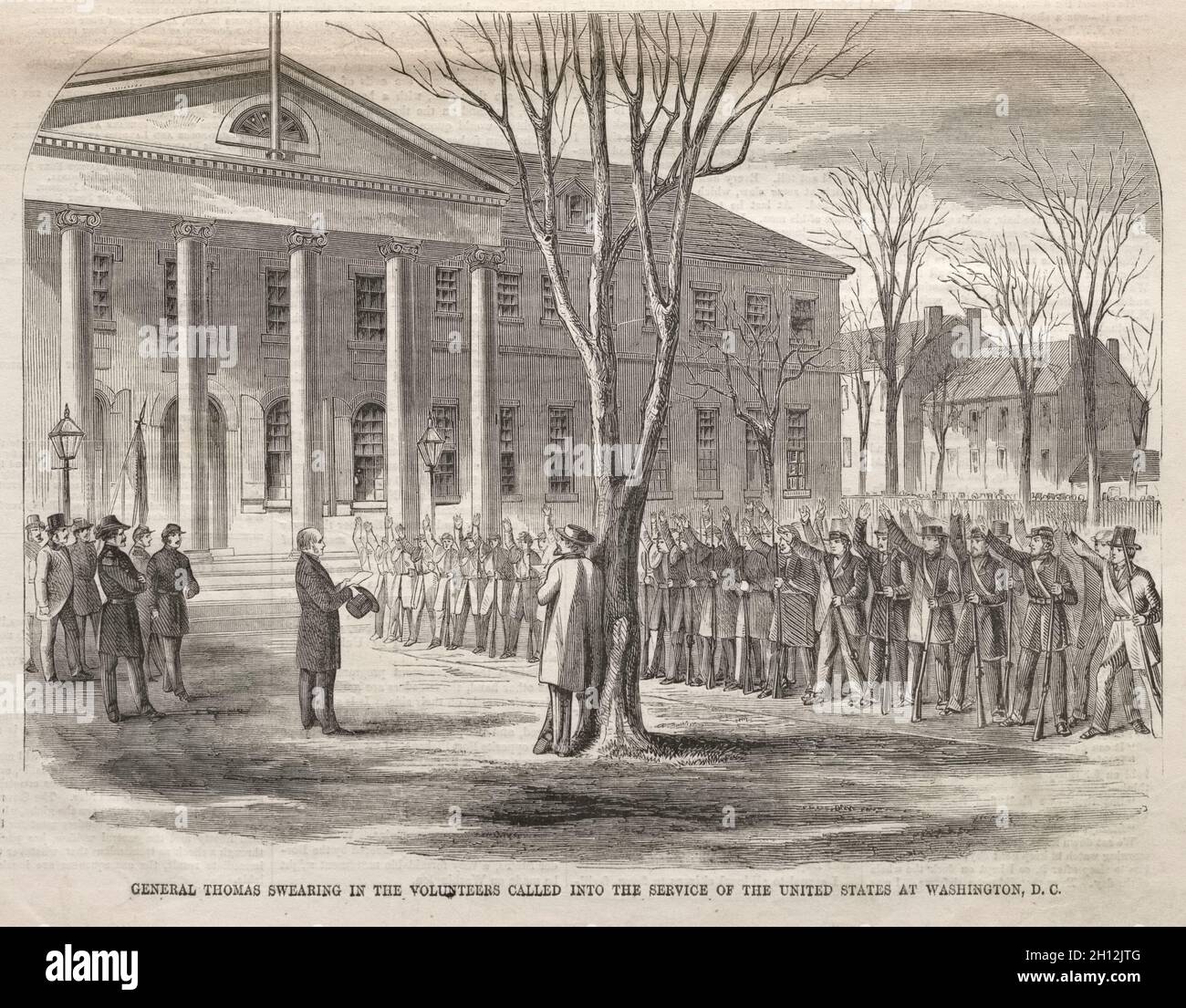General Thomas Swearing in the Volunteers Called into the Service of ...
