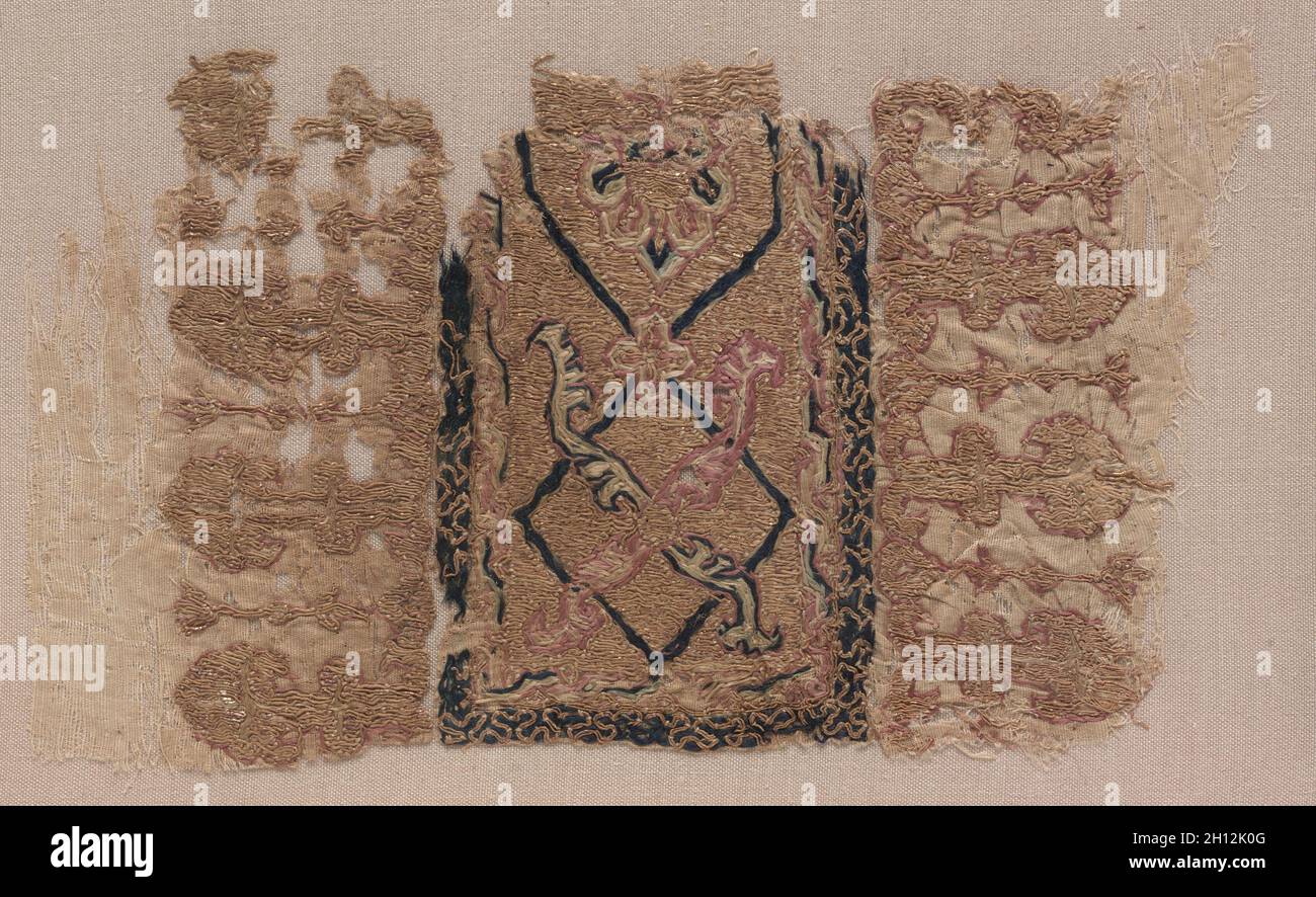 Fragment of an Embroidery, 1100s. Iran or Iraq, Seljuk period, 12th ...