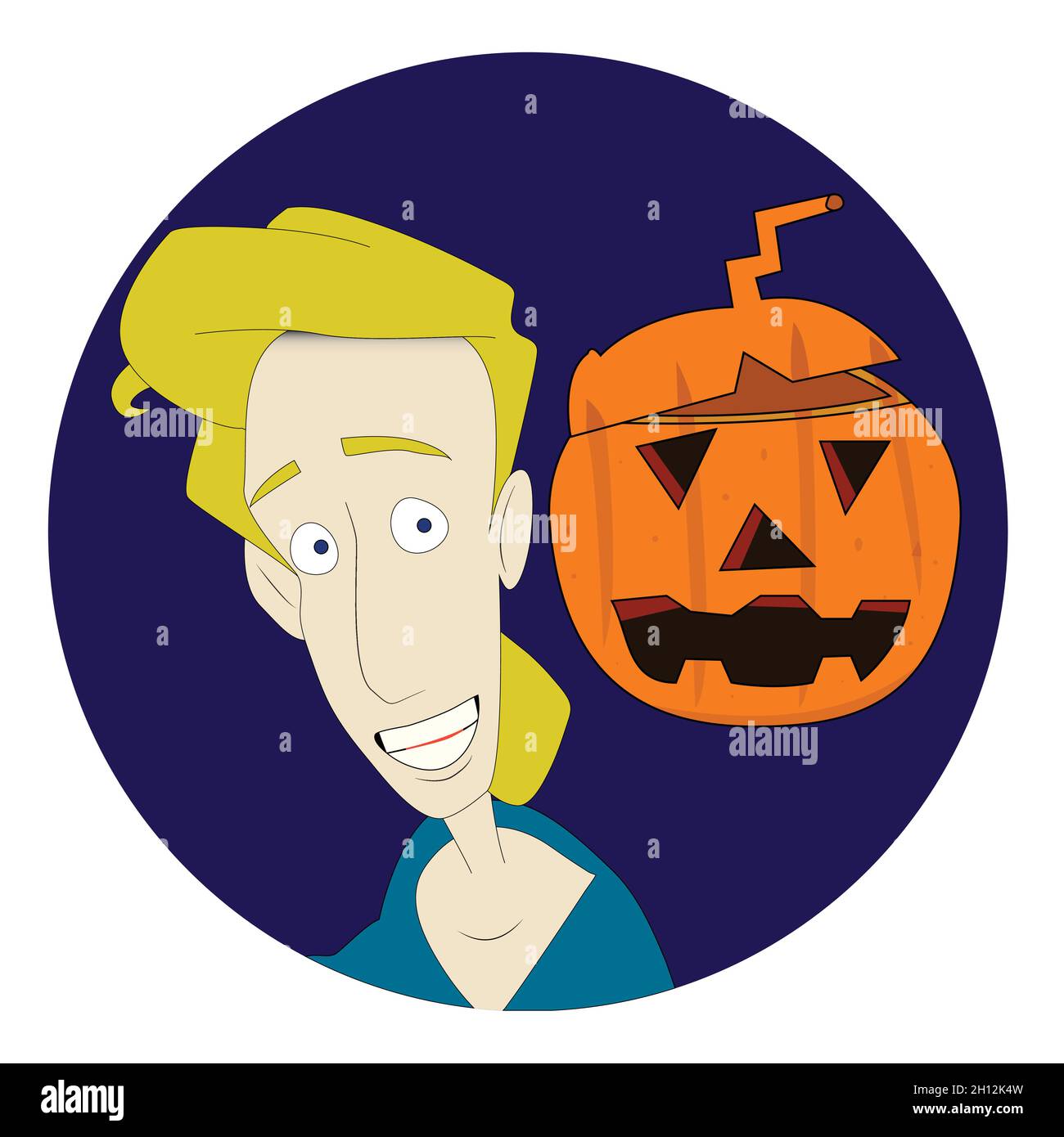 Cartoon pumpkin man character hi-res stock photography and images - Alamy