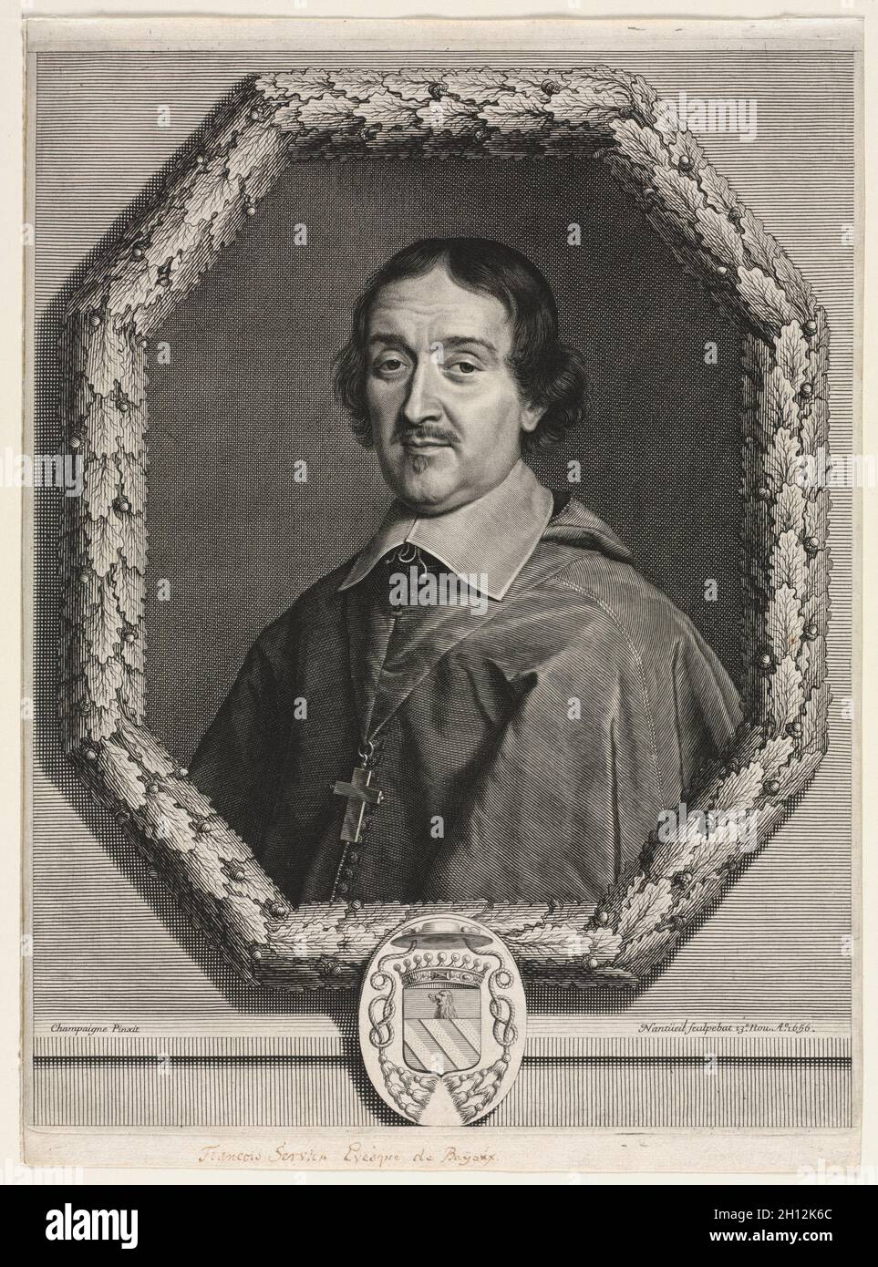 François Servien, Bishop of Bayeux, 1656. Robert Nanteuil (French, 1623 ...