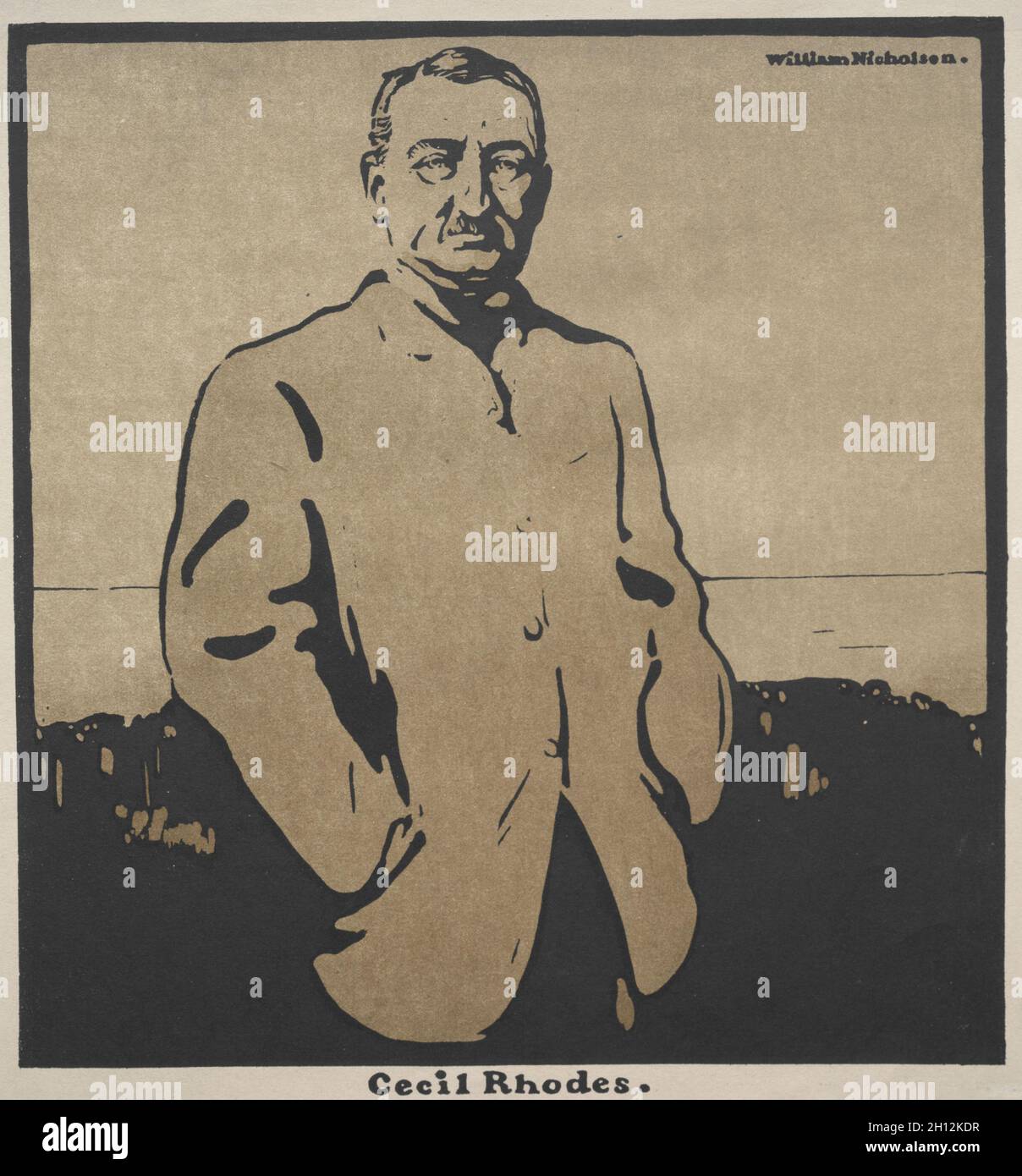 Cecil Rhodes. William Nicholson (British, 1872-1949). Color lithograph ...
