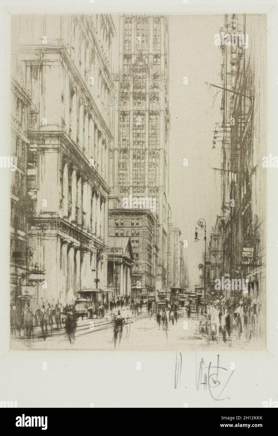 New York Set: Lower Broadway, Downtown New York, 1924. William Walcot ...