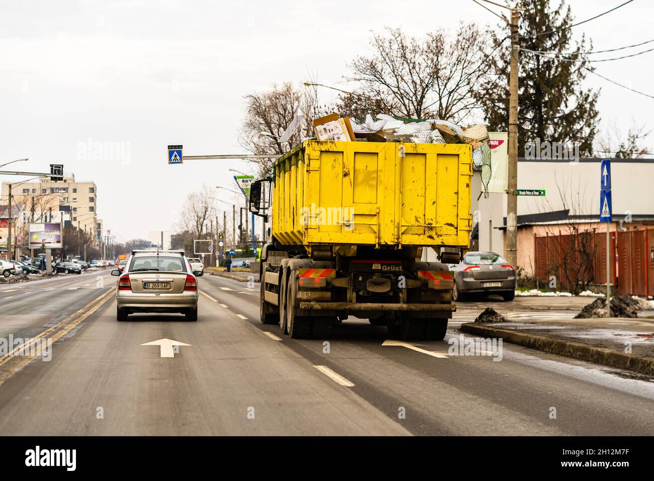 Heavy duty truck in traffic in Bucharest, Romania, 2021 Stock Photo - Alamy