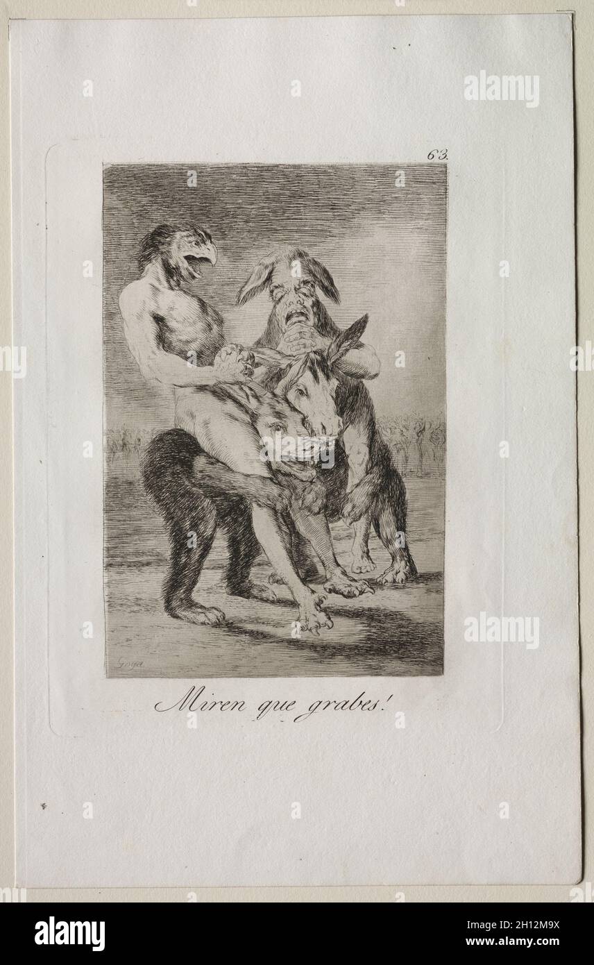 Caprices: Look How Solemn They Are!. Francisco de Goya (Spanish, 1746 ...