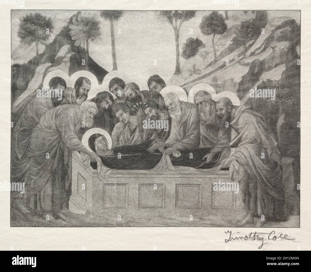 Old Italian Masters: Burial of the Virgin, 1888-1892. Timothy Cole ...