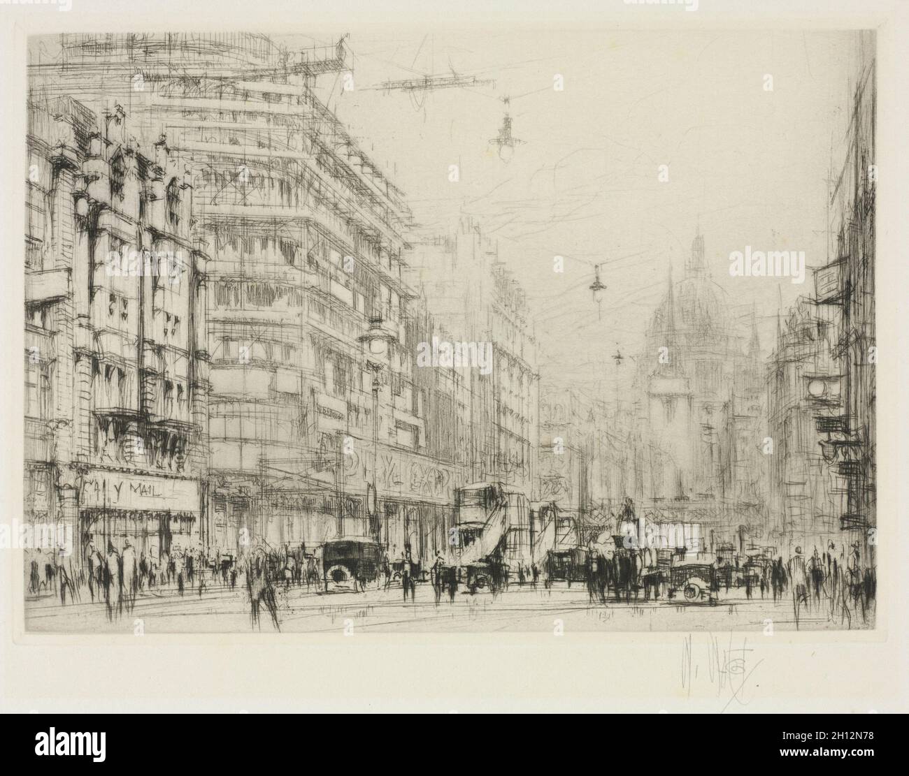 Fleet Street, 1931. William Walcot (British, 1874-1943), H. C. Dickins ...