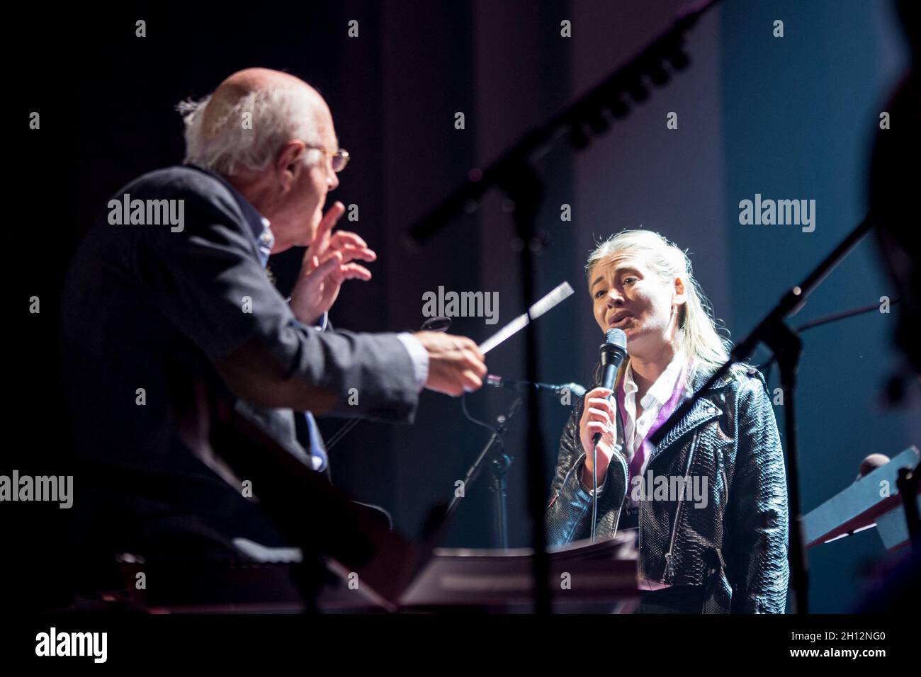 Paris, France. 15th Oct, 2021. Irina Baiant perform with Vladimir Cosma ...