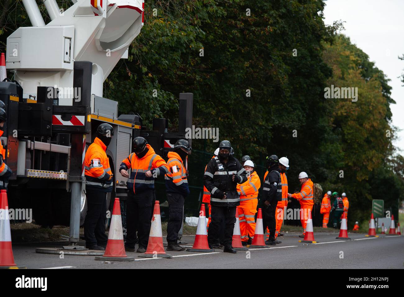 Aylesbury Vale, UK. On day six of the Anti HS2 protester eviction ...