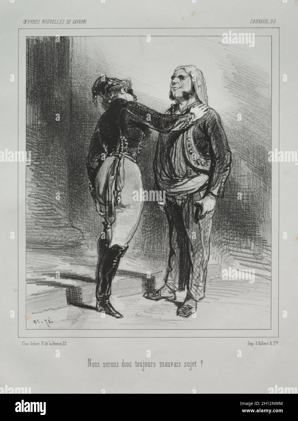 Carnaval. Paul Gavarni (French, 1804-1866). Lithograph Stock Photo - Alamy