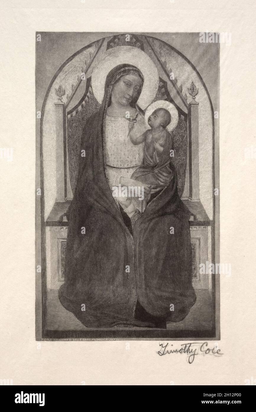 Old Italian Masters: Madonna Enthroned with Child Holding Bird, 1885 ...