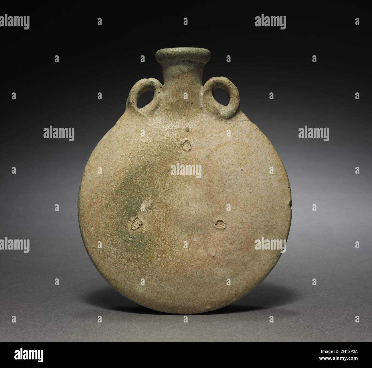 Pilgrim Flask, 1-200. Parthian, 1st-2nd Century. Terracotta; overall ...