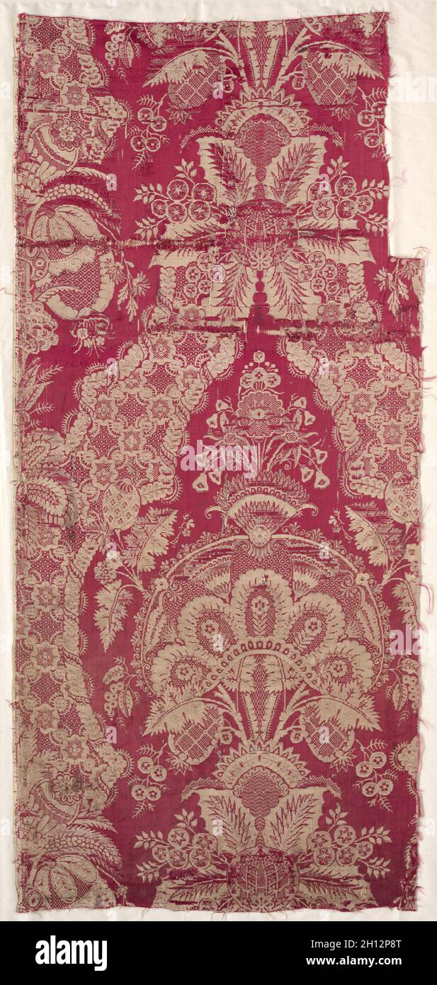 Fragment of Textile, c. 1700. France, early 18th century, late Baroque ...