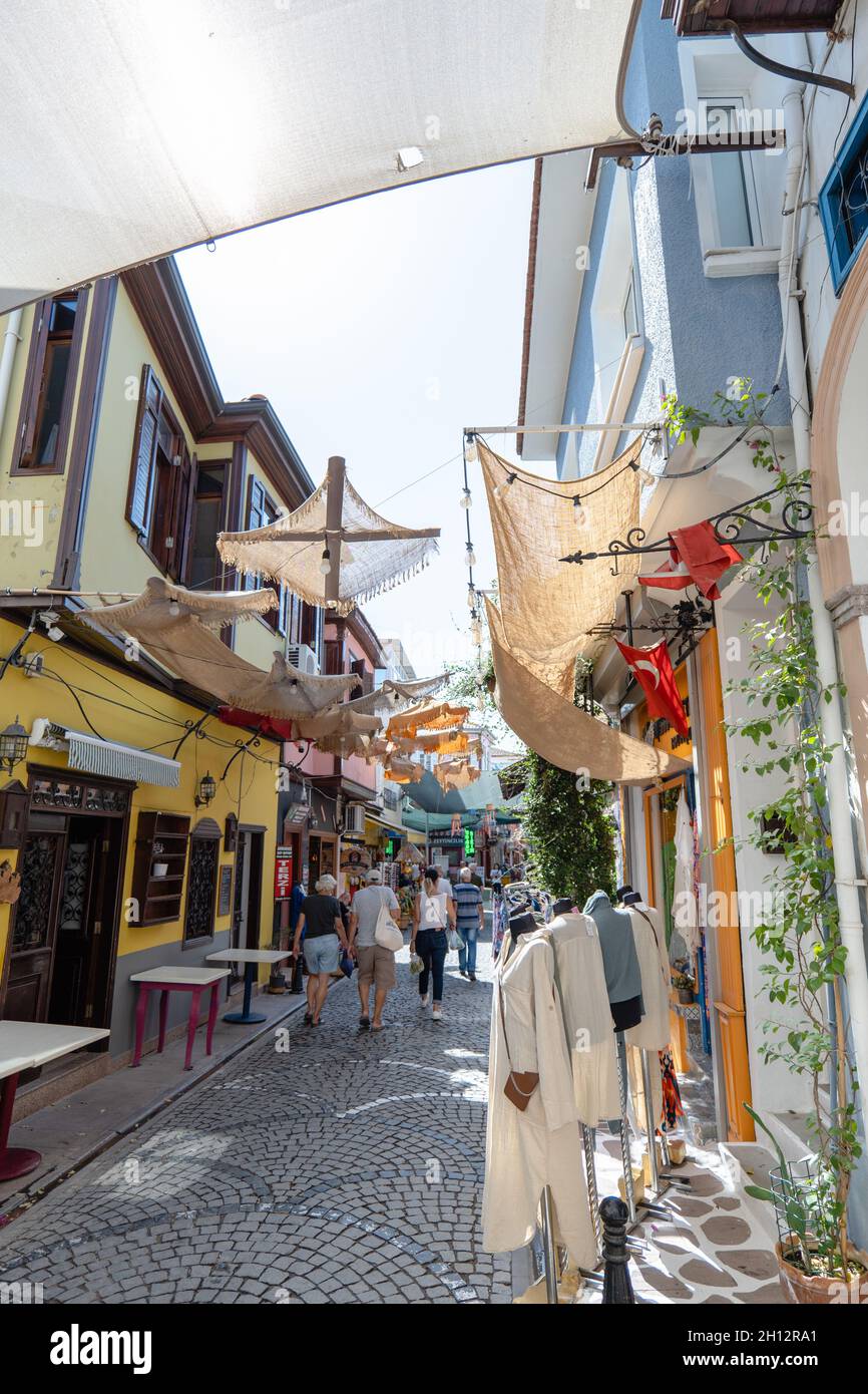 Ayvalik, Turkey - September 2021: Ayvalik old street view with ...