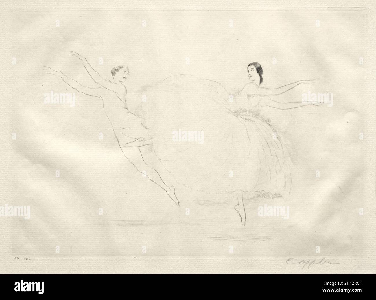 Jan Borlin and Karina Arÿ. Ernst Oppler (German, 1867-1929). Etching ...