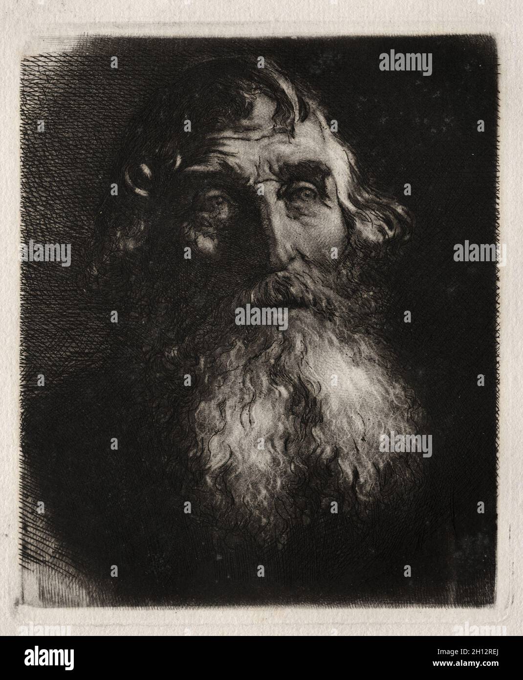 Study of an Old Man's Head. Hubert von Herkomer (British, 1849-1914 ...