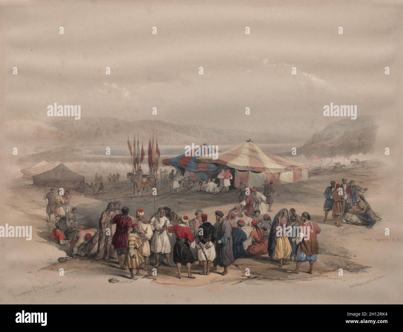Encampment of Pilgrims, Jericho, 1839. David Roberts (Scottish, 1796 ...
