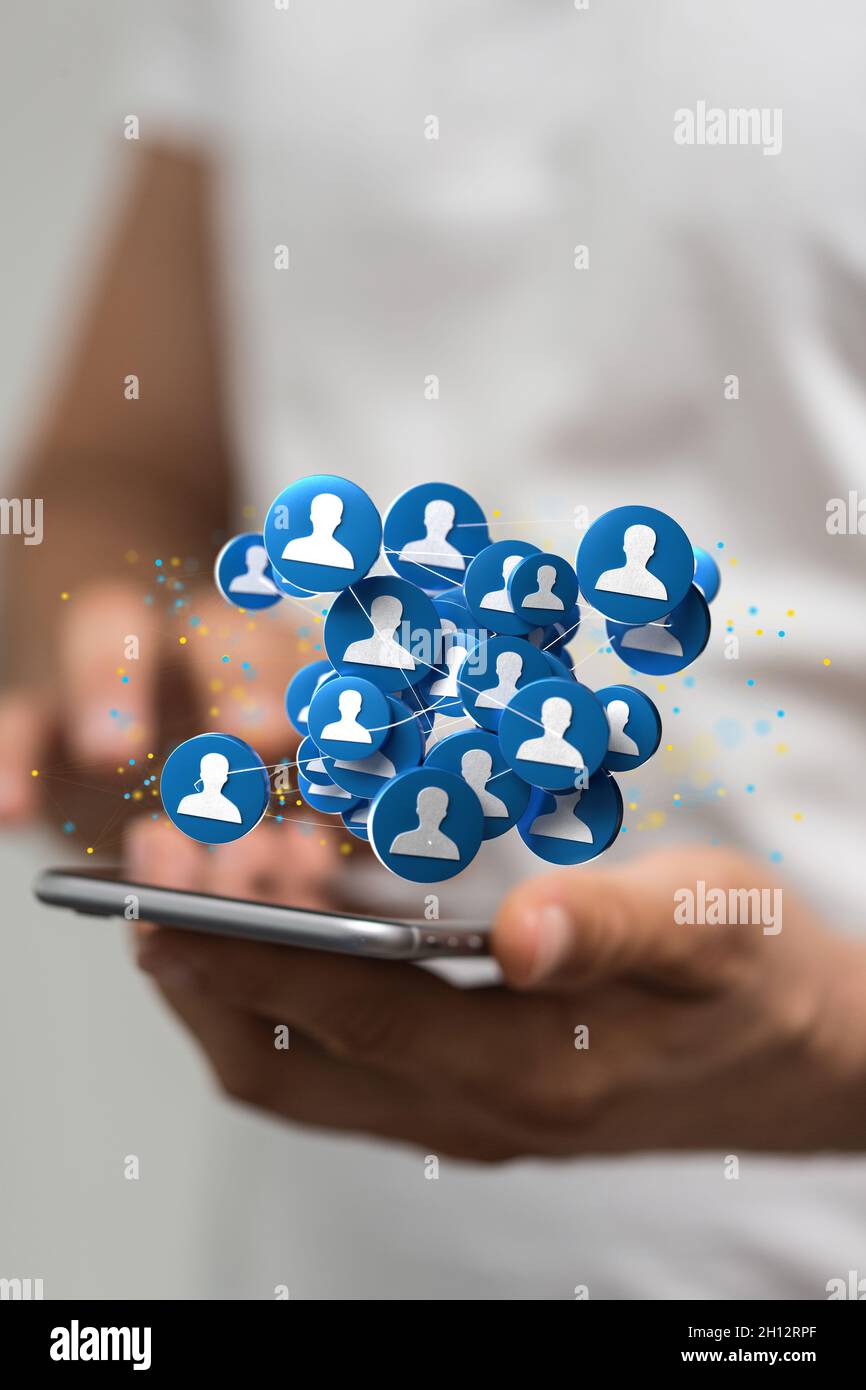 Hand hovering over the phone hi-res stock photography and images - Alamy