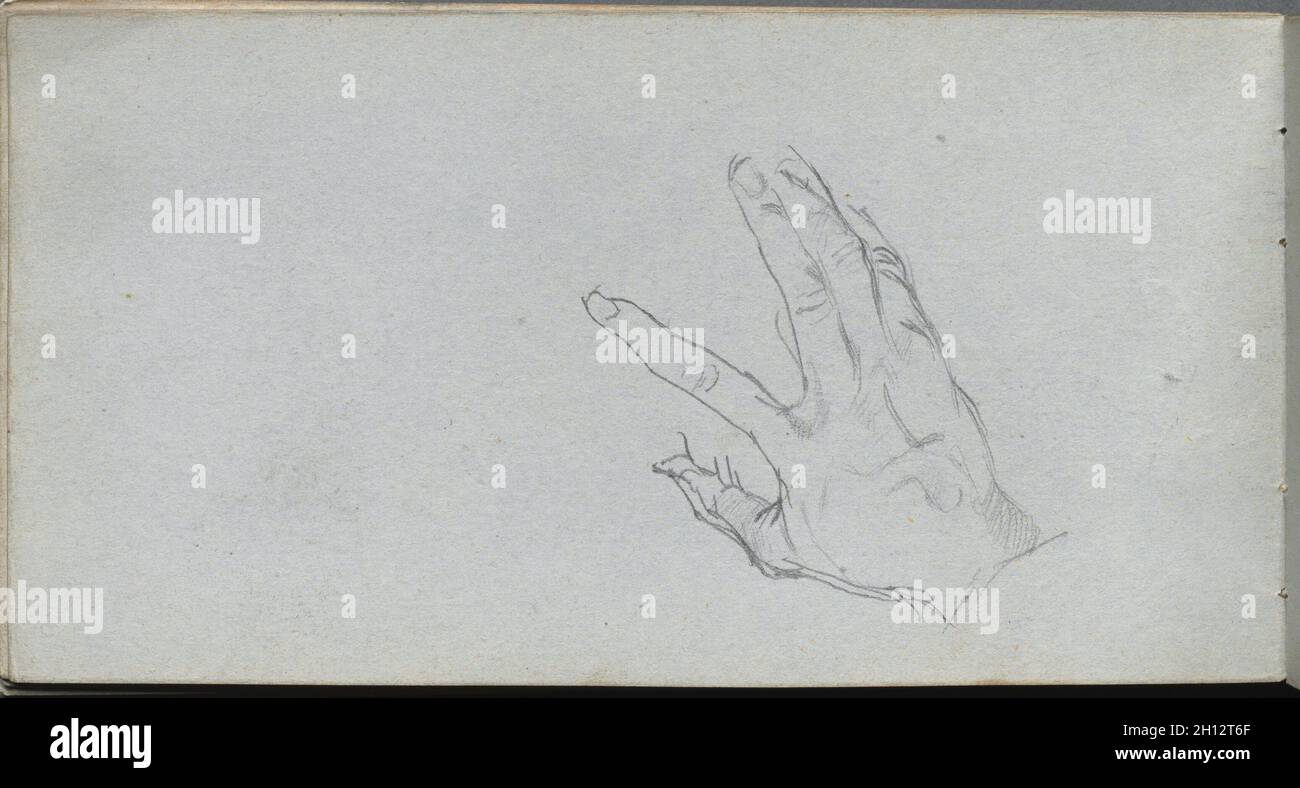Sketchbook, page 68: Study of a Hand. Ernest Meissonier (French, 1815 ...