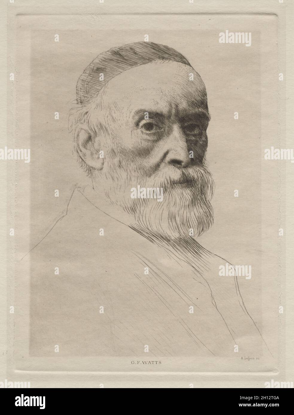 Portrait of George Frederic Watts, 1879. Alphonse Legros (French, 1837 ...