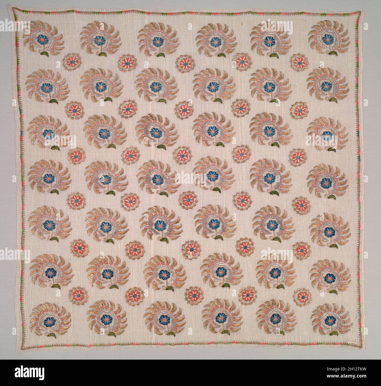 Embroidered Square, 19th century. Turkey, 19th century. Embroidery ...