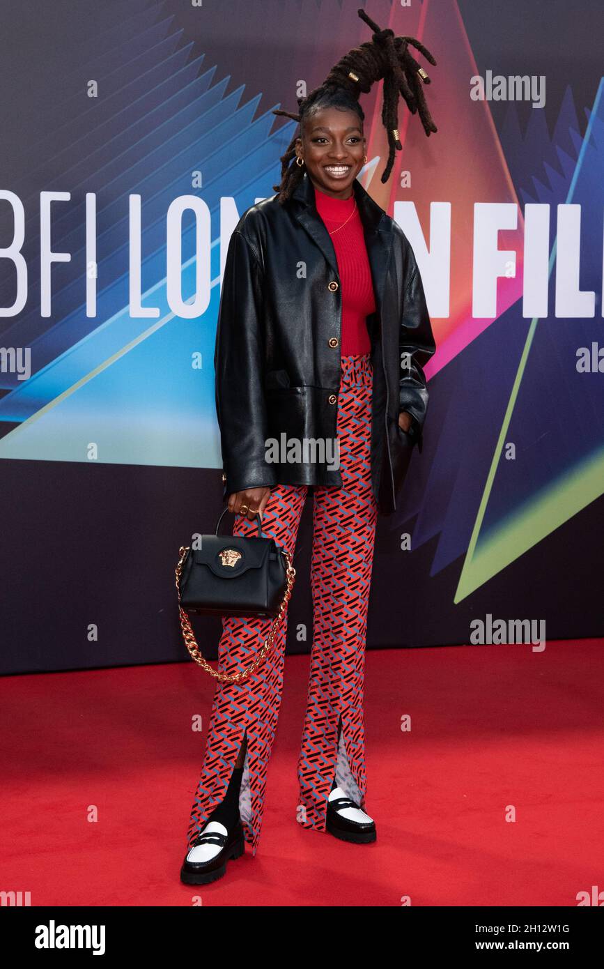 Little Simz attends the "King Richard" UK Premiere, 65th BFI London ...