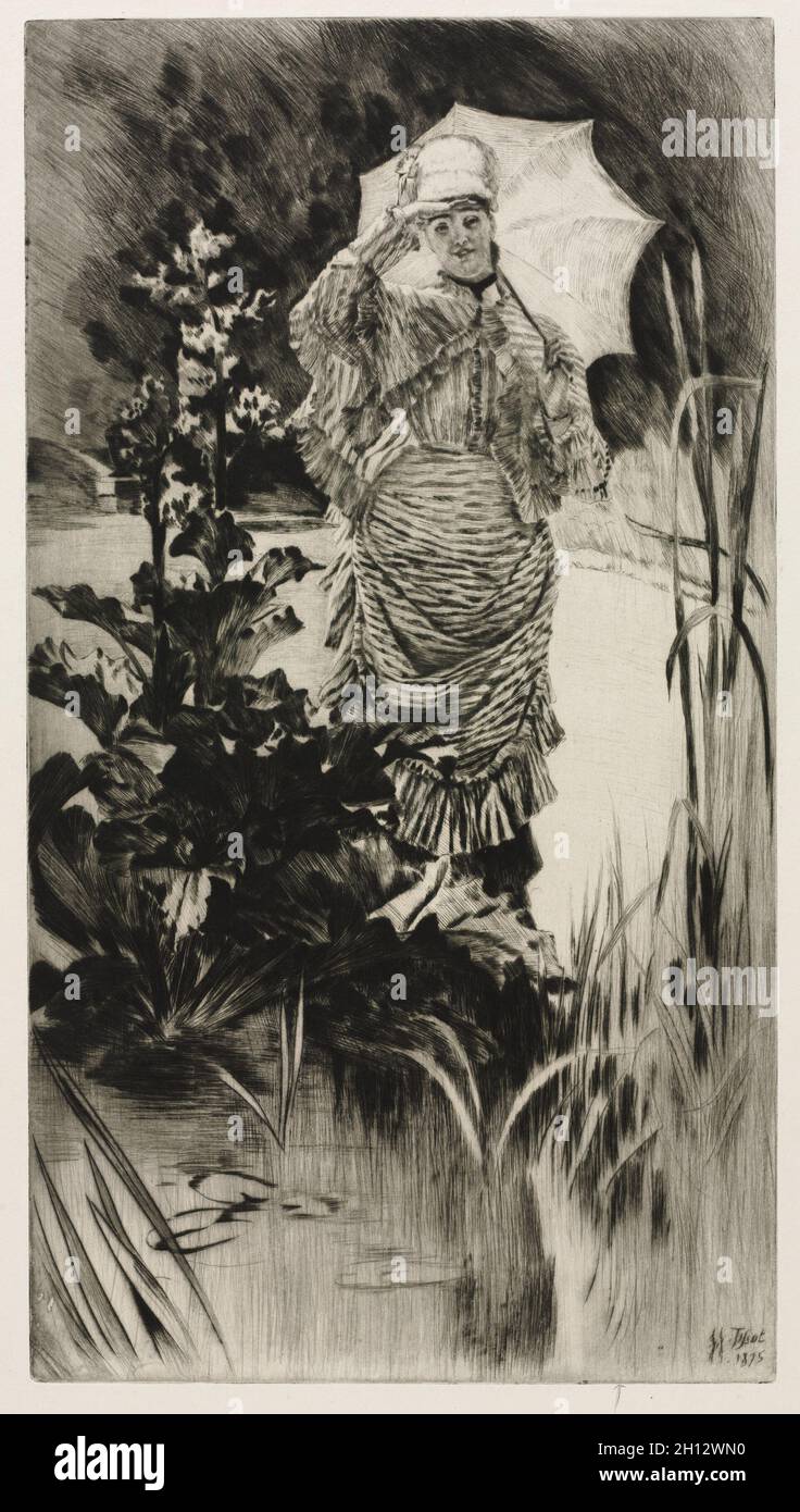 Spring Morning, 1875. James Tissot (French, 1836-1902). Drypoint; sheet ...