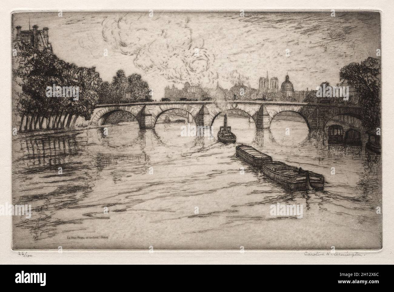 Le Pont Royal et la Cité, Paris, 20th century. Caroline Helena ...