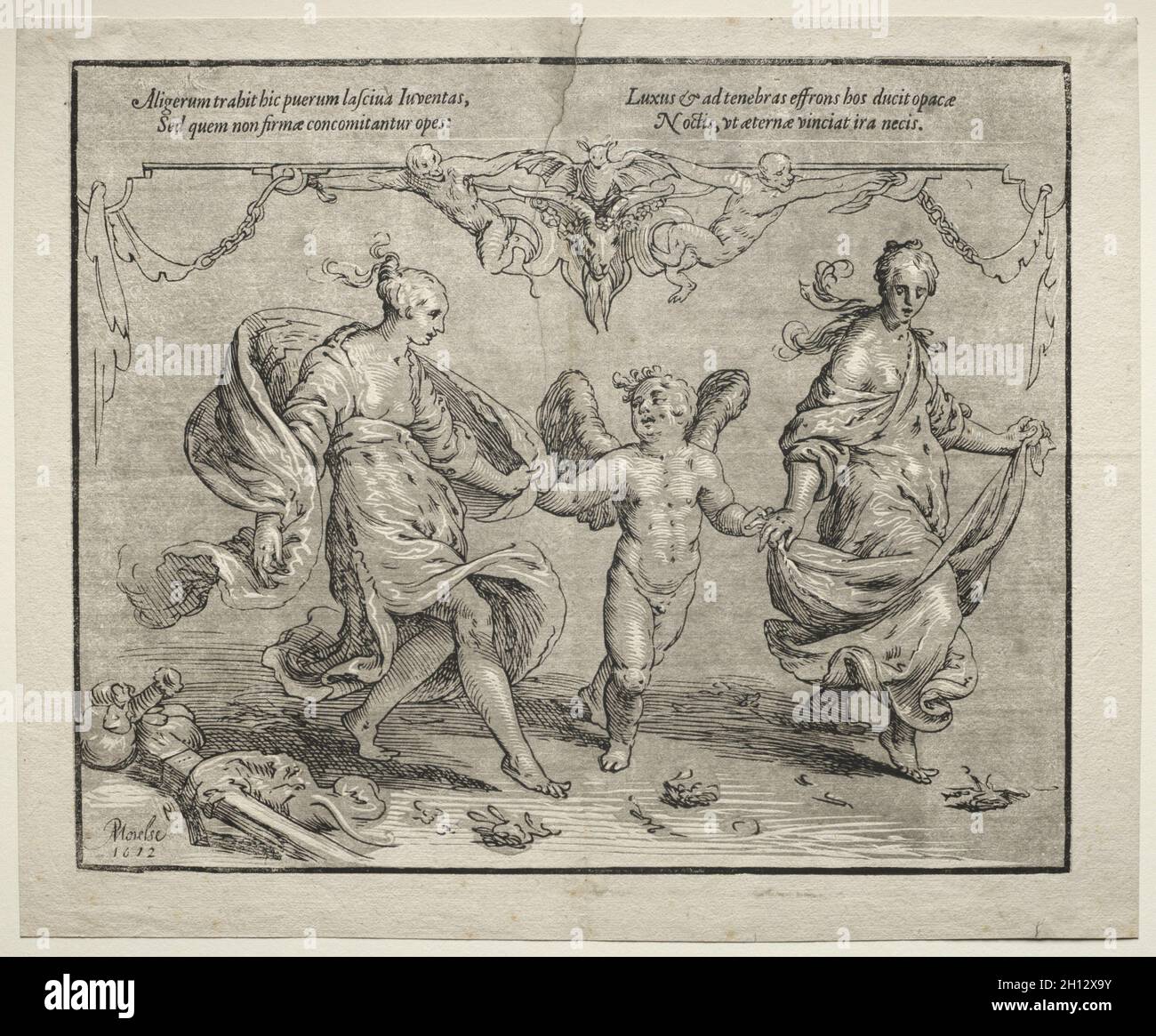 Cupid dancing with two allegorical women, 1612. Paulus Moreelse (Dutch ...