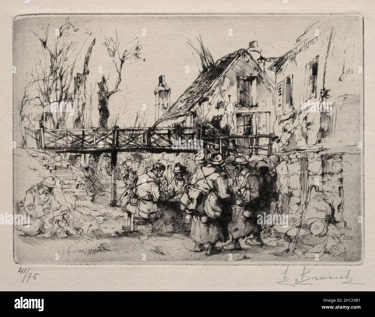 The Halt at the Village, before 1925. Auguste Brouet (French, 1872-1941 ...